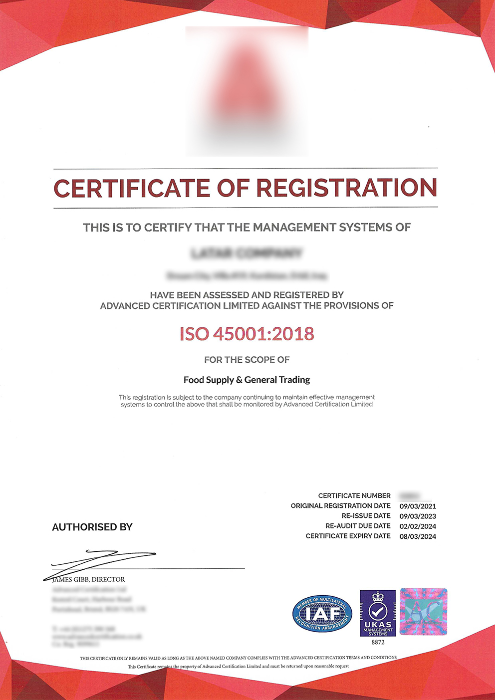 Certificate Samples